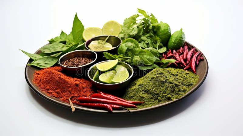 Illustration of Ingredients of Indian Traditional Digestive Meetha ...