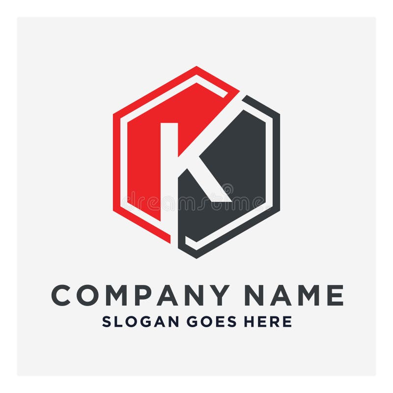 Illustration Initial K Logo Creative Design in Flat Style with Color ...