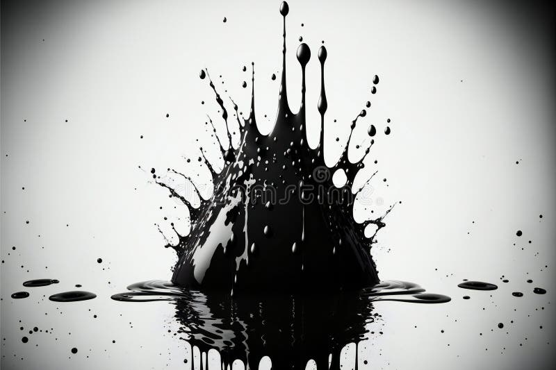 Ink Drop in Water, Creative Digital Illustration, Abstract, Unique ...