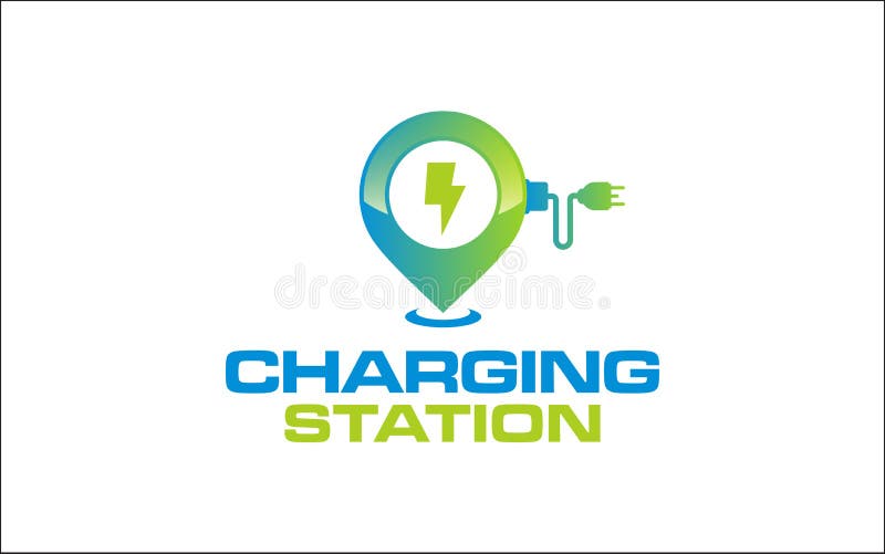 Illustration of Innovation for Modern Electric Charging Car Logo Design ...