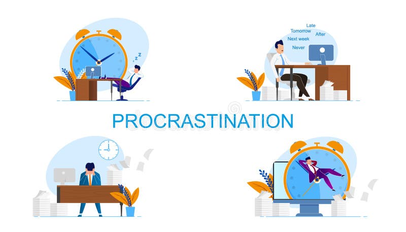 Procrastination Stock Illustrations – 2,636 Procrastination Stock ...