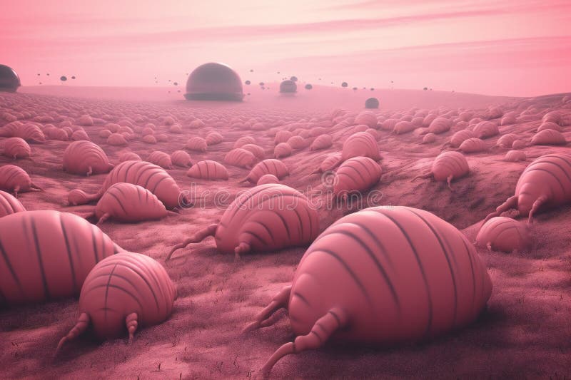 Insects in a desert stock illustration. Illustration of futuristic ...