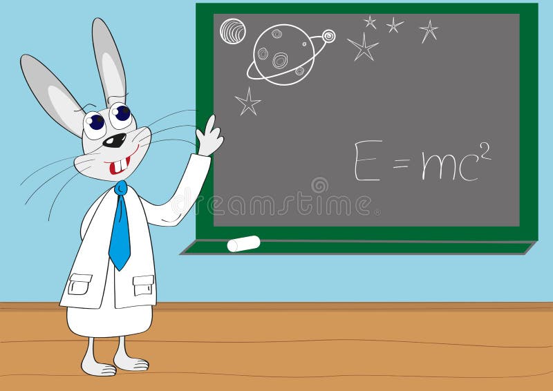 Illustration of Intelligent Rabbit Lecture Stock Vector - Illustration ...