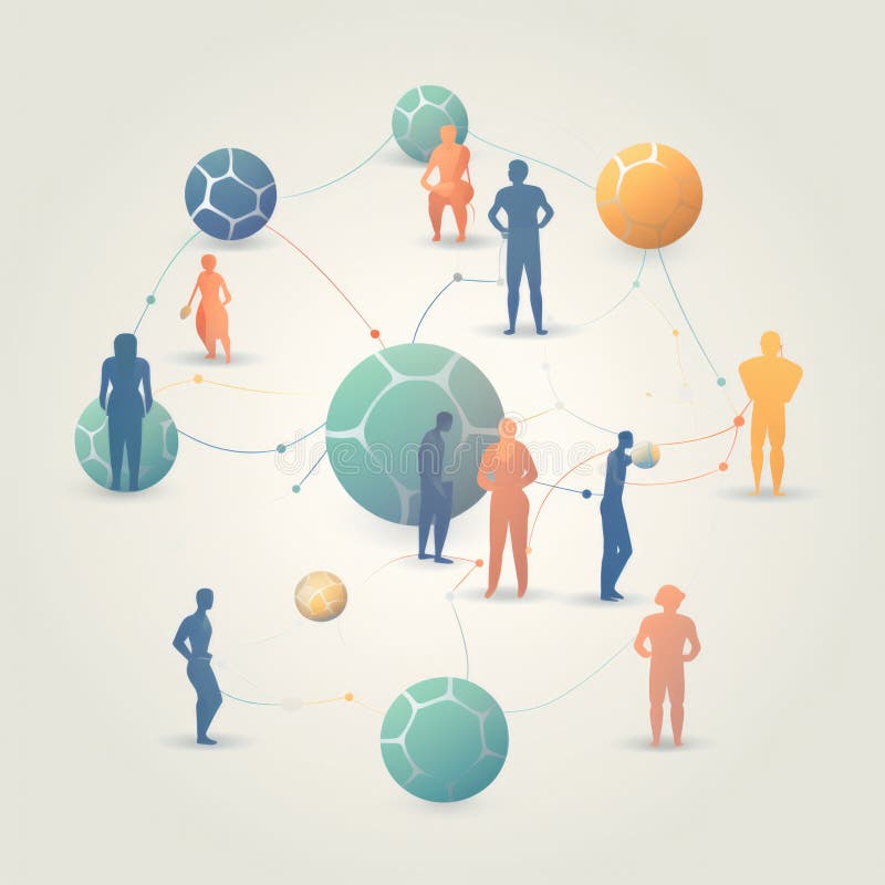 Illustration about Interactions between People. (Real 300 DPI ...