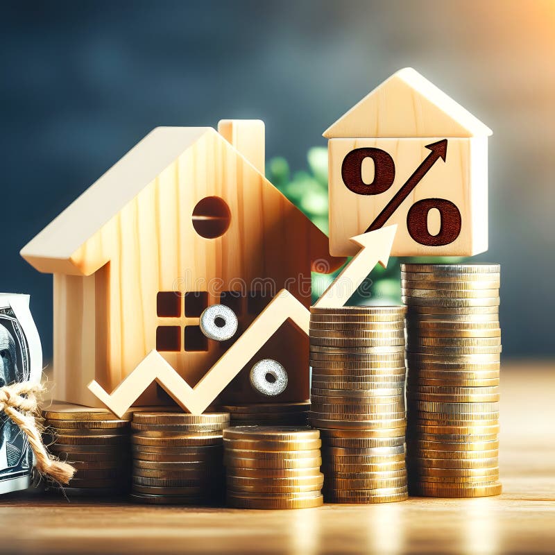 Illustration of Interest Rates Rising Stock Illustration - Illustration ...