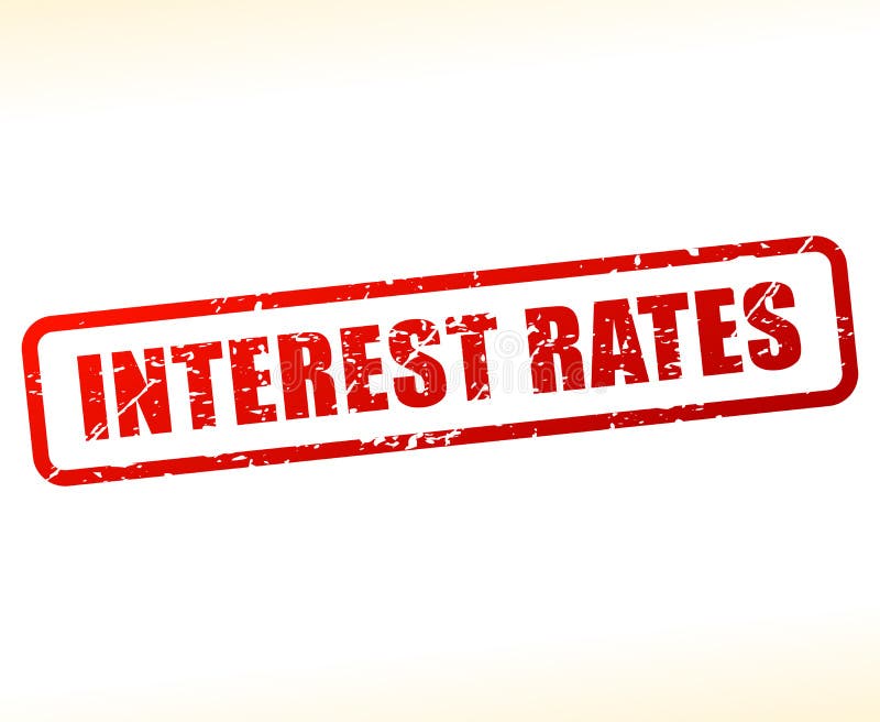 Interest Rates Text Buffered Stock Vector - Illustration of ...