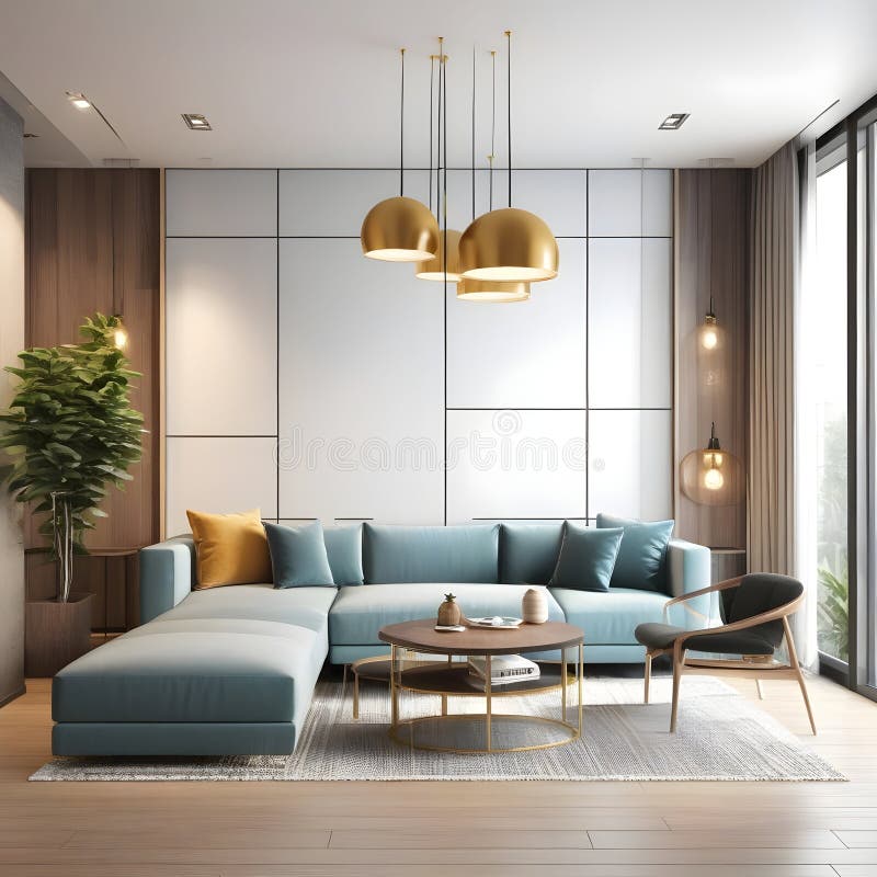 Interior Design for Living Area or Reception in Modern Concept Design ...