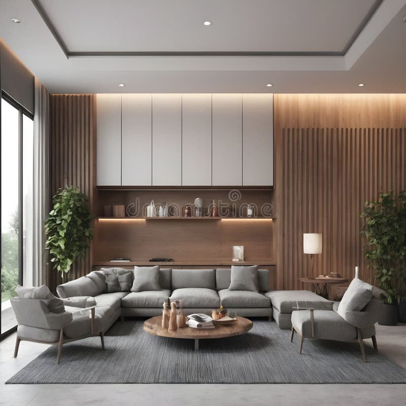 Interior Design for a Living Room or Reception in a Modern Concept ...