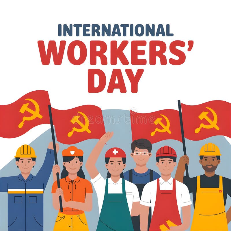International Workers Day is Celebrated on May 1st Stock Illustration ...