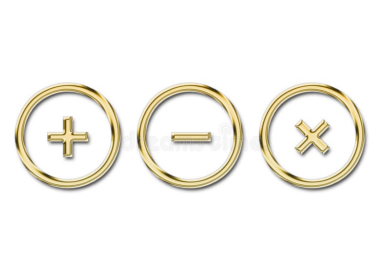 Internet web icons in gold stock illustration. Illustration of metal ...