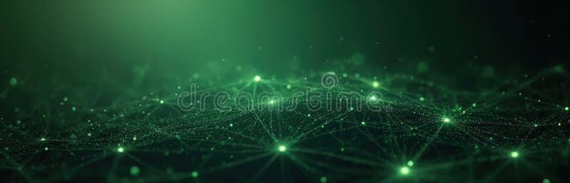 Illustration of Intricate Green Tech Web Patterns with Subtle White ...