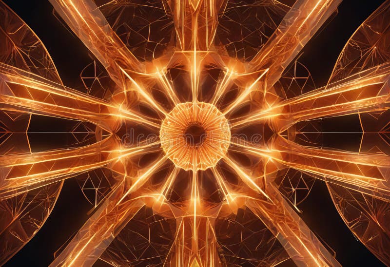 Illustration of Intricate Light Pattern Art Featuring Vibrant Colors ...