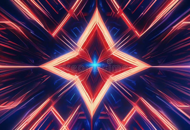 Illustration of Intricate Light Pattern Art Featuring Vibrant Colors ...