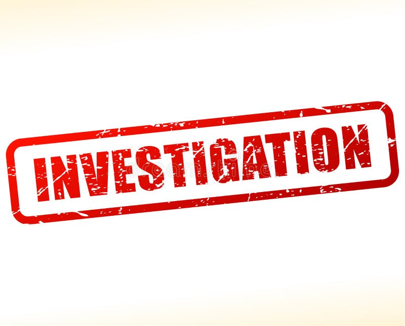 Investigation Red Text Stamp Stock Vector - Illustration of banner ...