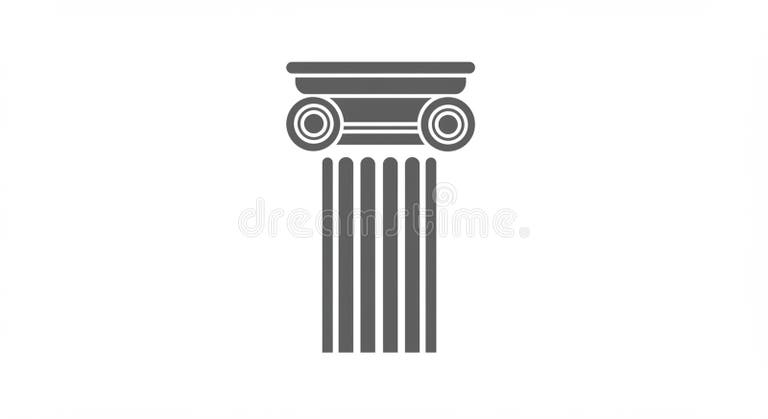An Illustration of an Ionic Column, Characterized by Its Scroll-like ...