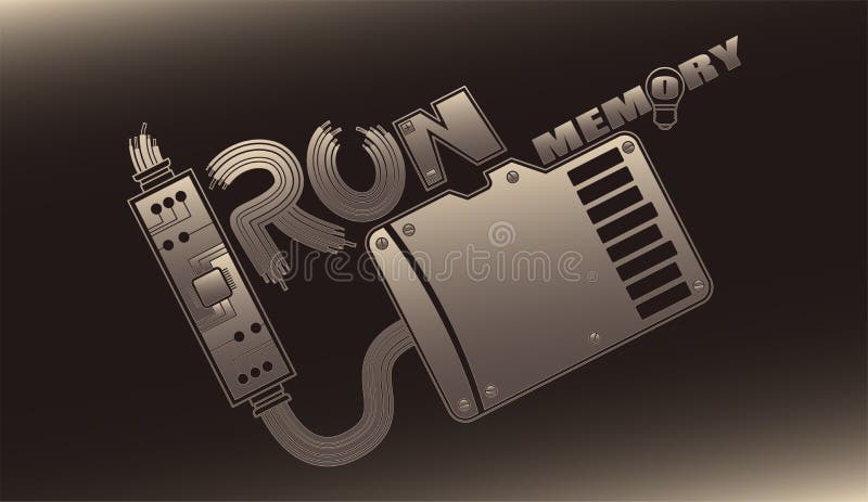 Illustration of Iron Memory Stock Illustration - Illustration of white ...