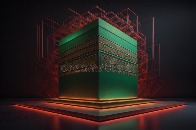 Illustration of Islamic Holy Kaaba. Generative Ai Stock Illustration ...