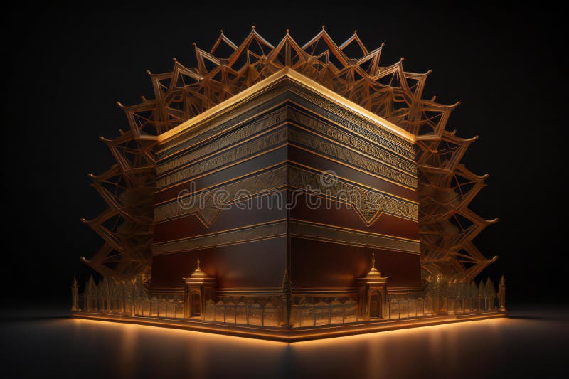 Illustration of Islamic Holy Kaaba. Generative Ai Stock Illustration ...