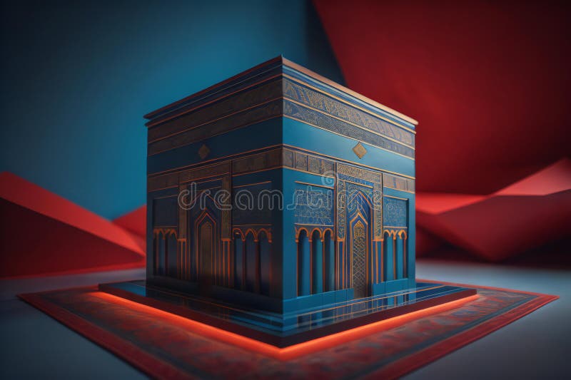 Illustration of Islamic Holy Kaaba. Generative Ai Stock Illustration ...
