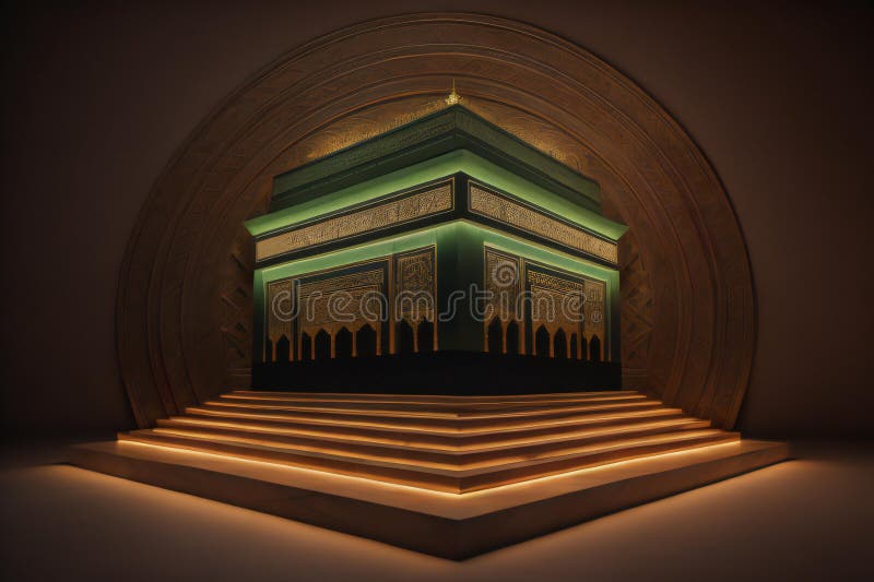Illustration of Islamic Holy Kaaba. Generative Ai Stock Illustration ...