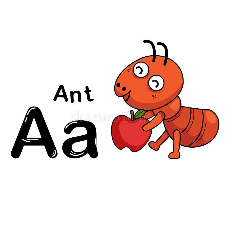 Illustration Isolated Animal Alphabet Letter a-Ant Stock Vector ...