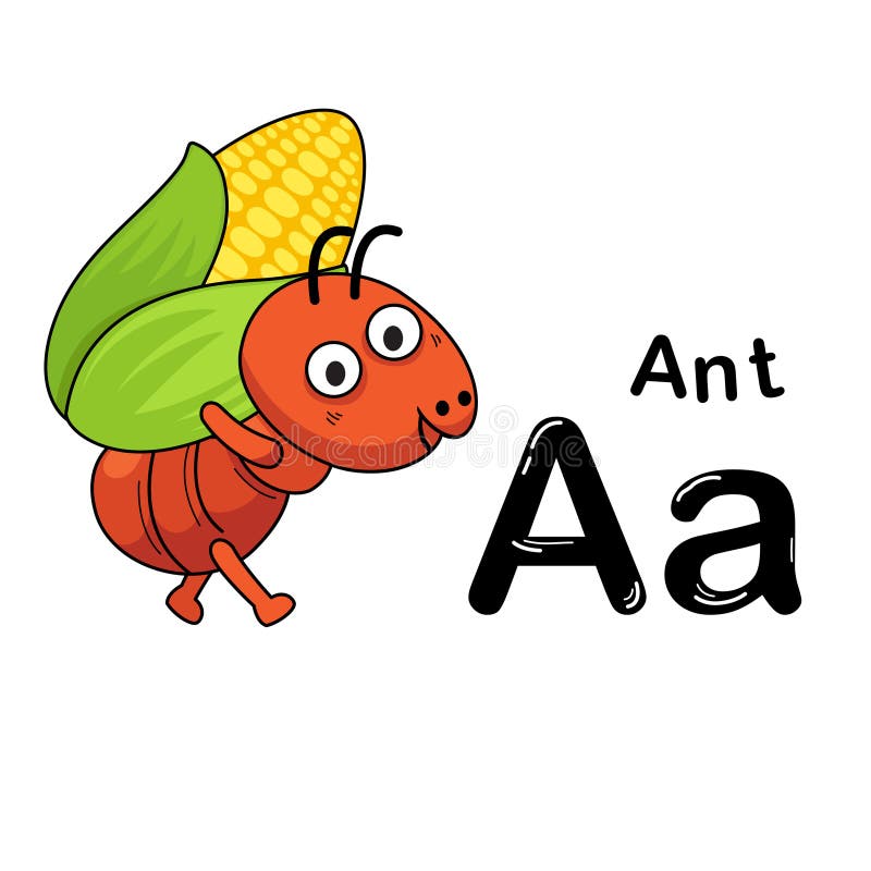 Illustration Isolated Animal Alphabet Letter a-Ant Stock Illustration ...