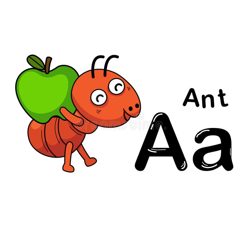 Alphabet Animal Ant Stock Illustrations – 343 Alphabet Animal Ant Stock ...