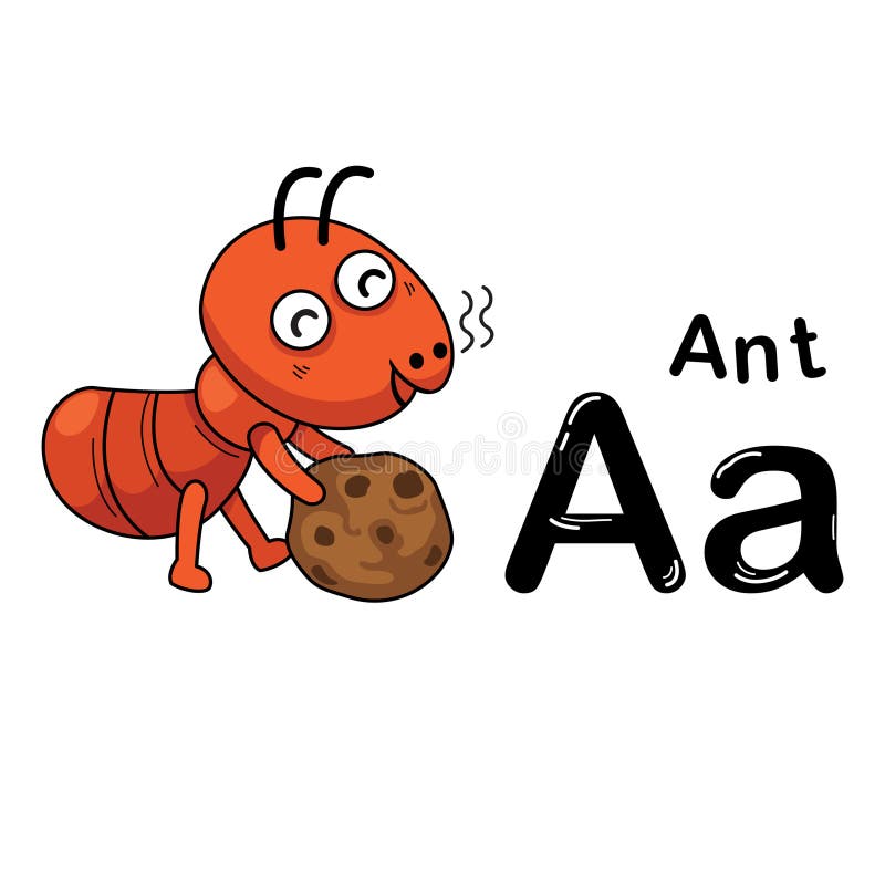 Illustration Isolated Animal Alphabet Letter a-Ant Stock Illustration ...