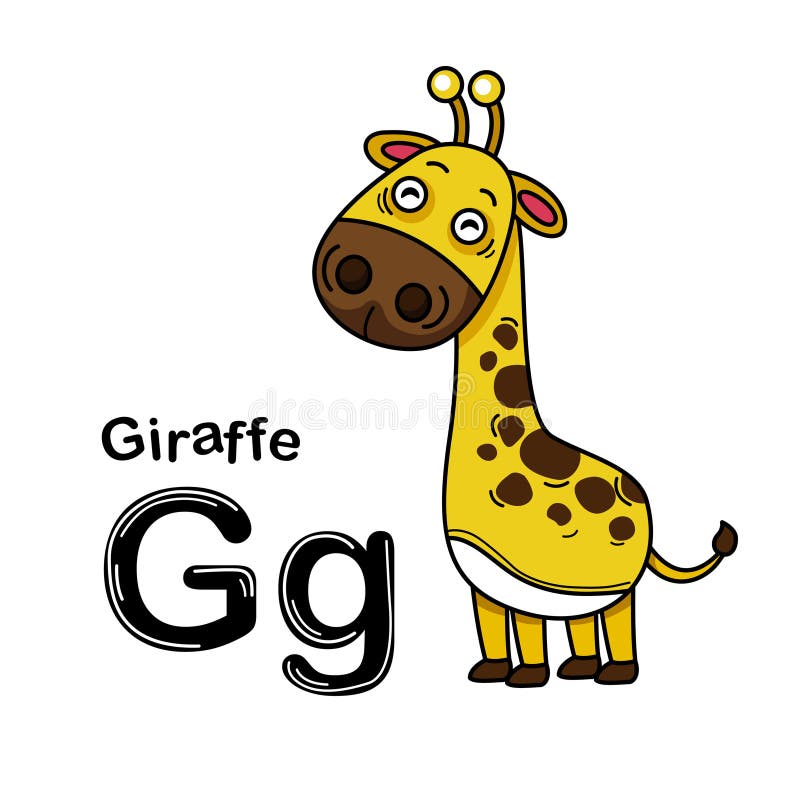 Illustration Isolated Animal Alphabet Letter G-Giraffe Stock Vector ...