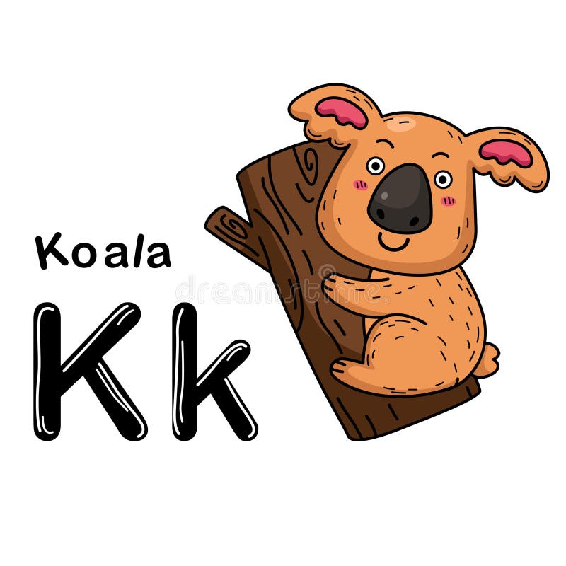 Illustration Isolated Animal Alphabet Letter K-Koala Stock Vector ...