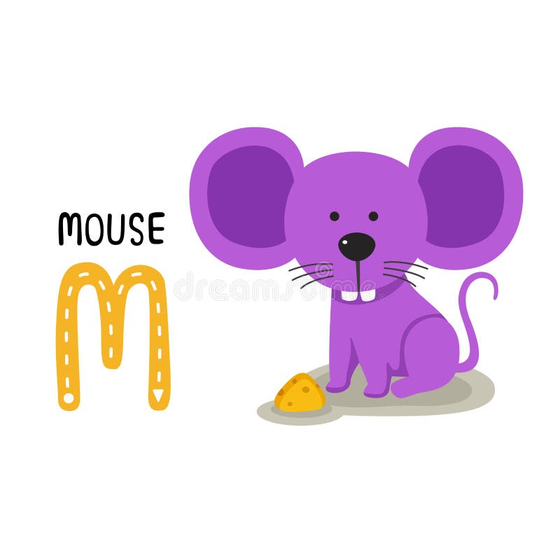 Animal Alphabet Letter M-Mouse Stock Vector - Illustration of colorful ...