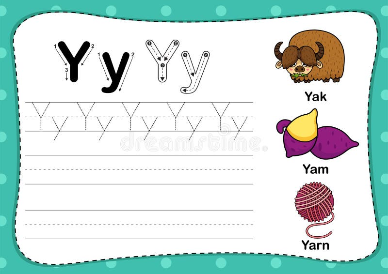 Illustration Isolated Animal Alphabet Letter Y Stock Vector ...