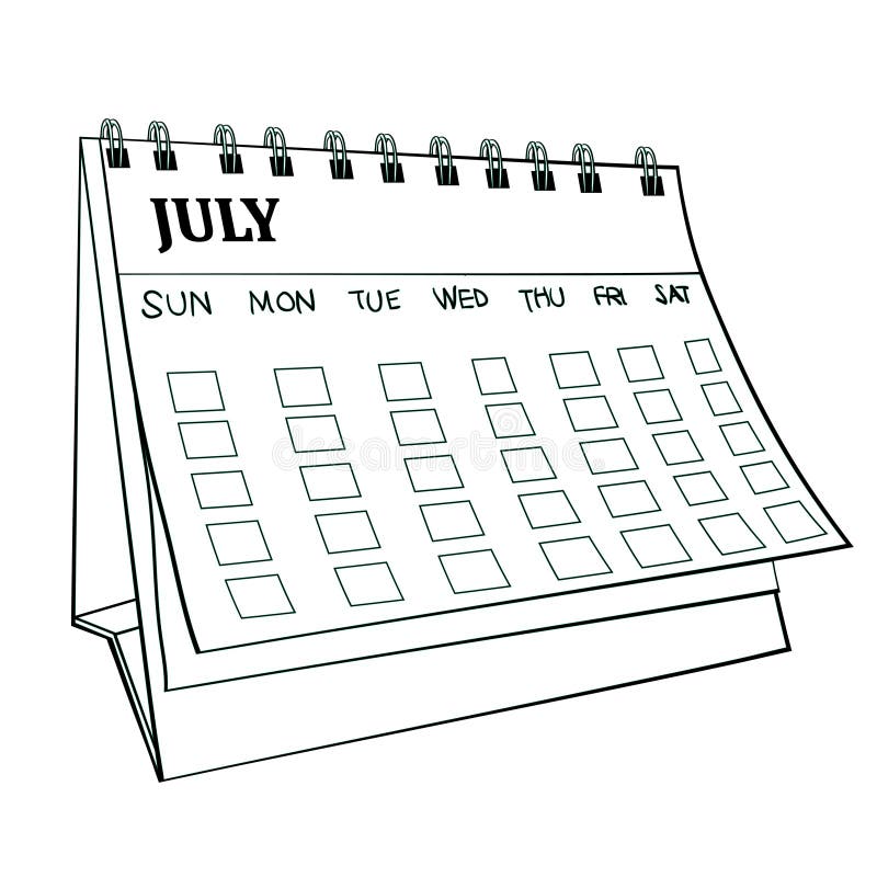 Illustration of Isolated Cartoon Calender. Stock Vector - Illustration ...