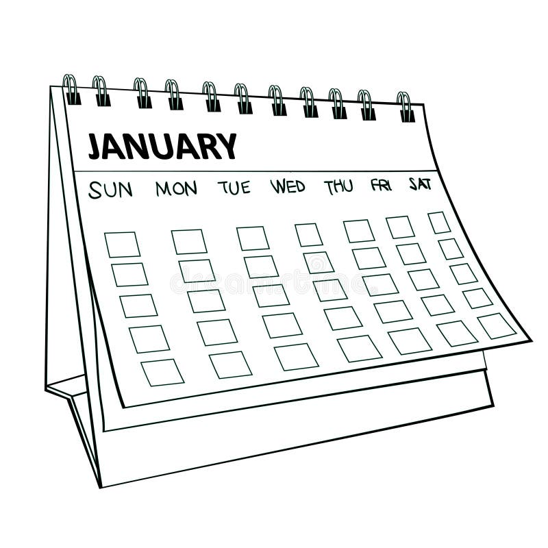 Illustration of Isolated Cartoon Calender. Stock Vector - Illustration ...