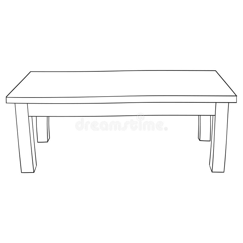Illustration of Isolated Cartoon Table Stock Vector - Illustration of ...