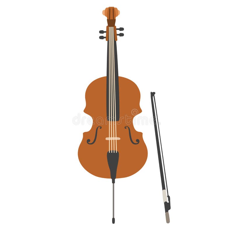 Cello. Isolated On White Background. Stock Vector - Illustration of ...