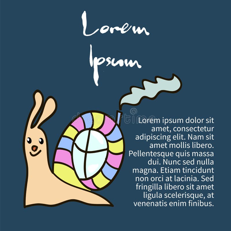 Illustration of an Isolated Character Snail Stock Vector - Illustration ...