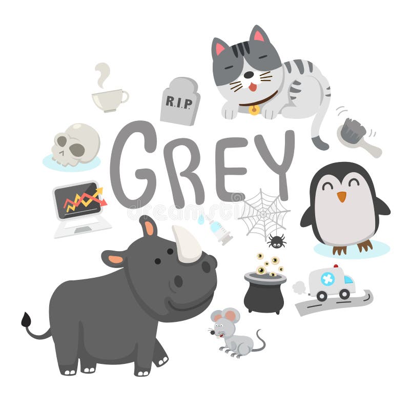 Illustration of Isolated Color Grey Group Stock Vector - Illustration ...
