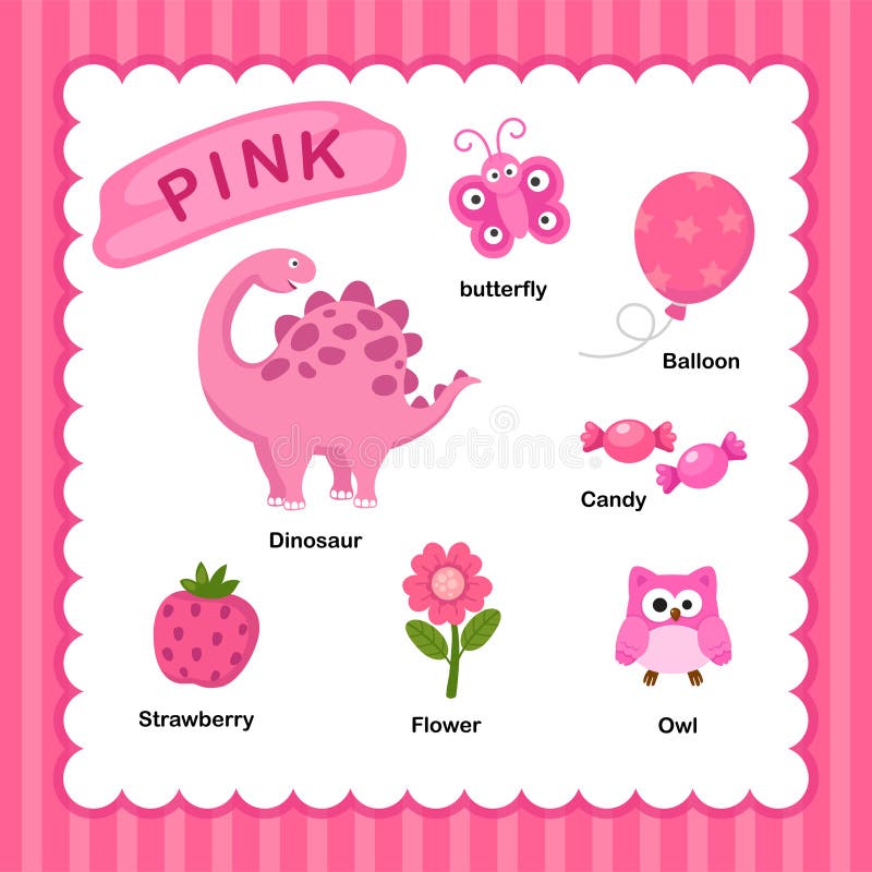 Illustration of Isolated Color Pink Group Stock Vector - Illustration ...