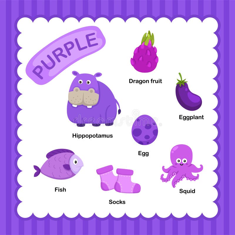 Illustration of Isolated Color Purple Group Stock Vector - Illustration ...