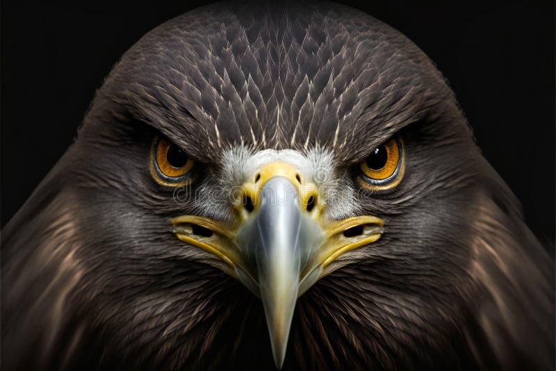 Isolated Intense Eagle Stare, Digital Illustration Painting Stock ...