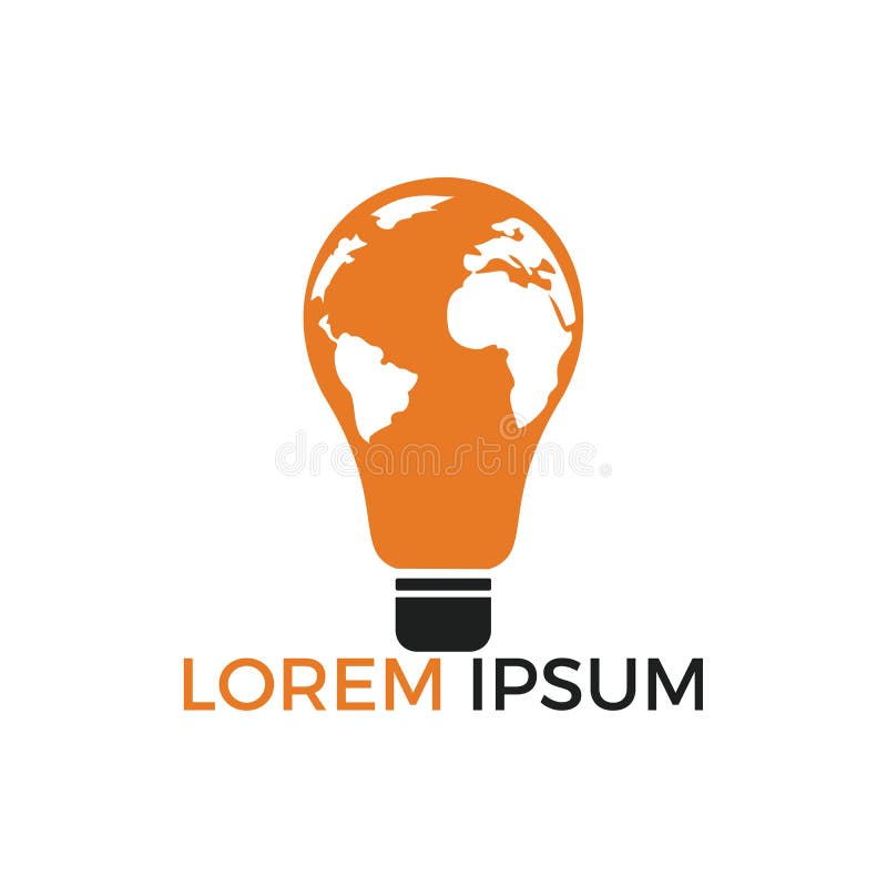 Light Bulb and Student Logo Design. Stock Vector - Illustration of ...