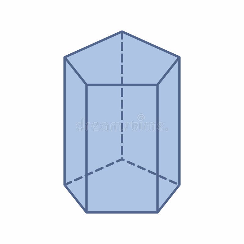3D Arc Of Pentagonal Prism Pentaprism, Vector Illustration. Stock ...