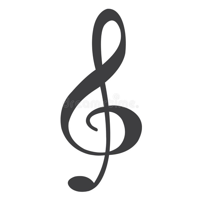 Illustration of Treble Clef Isolated on White Background Stock Vector ...