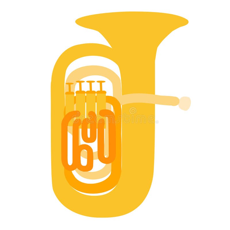 Illustration of tuba stock vector. Illustration of classical - 173894609
