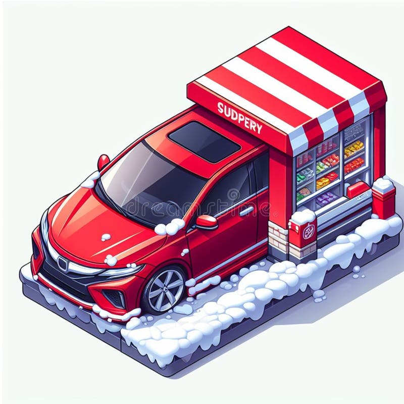 Illustration of an Isolated Van on a White Background is Suitable for Illustration Purposes and ...