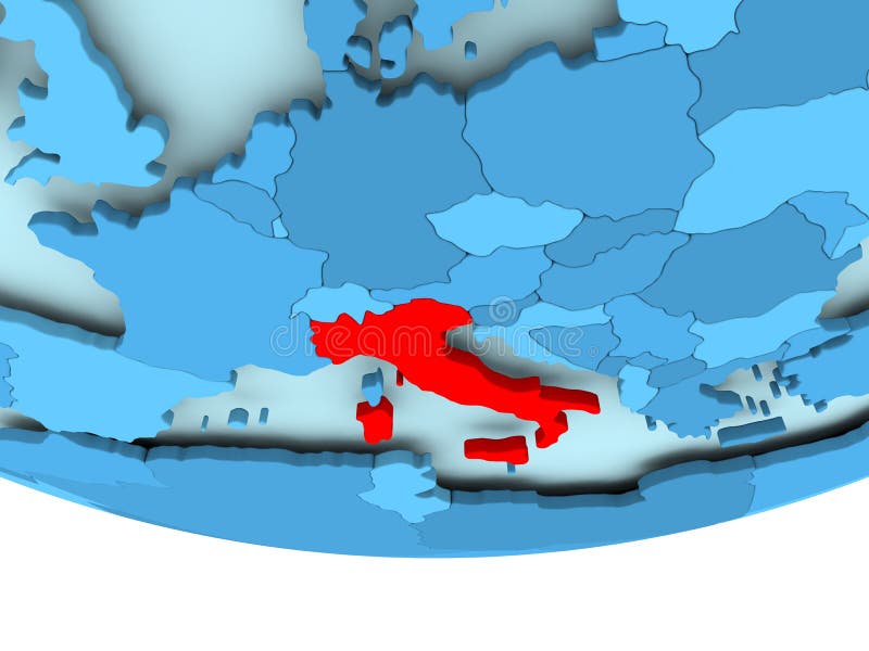 Red Highlighted Map Italy Stock Illustrations – 301 Red Highlighted Map ...