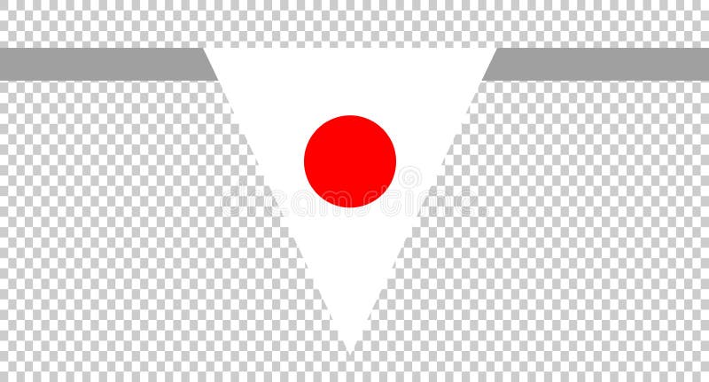 Triangular Japanese Flag and Pole Icon. Simple Vector Icon. Stock ...