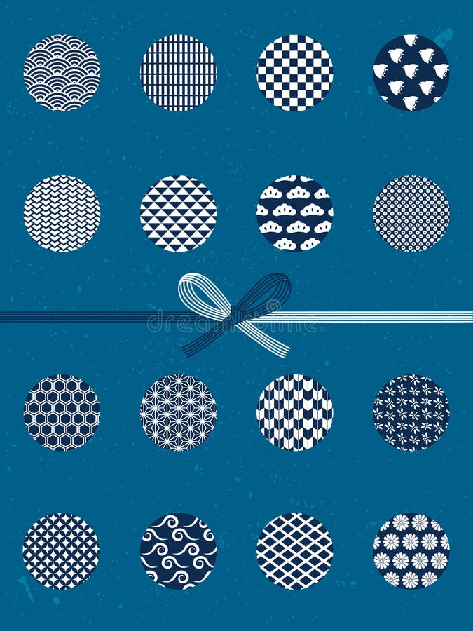 Japanese pattern blue stock vector. Illustration of retro - 186215312