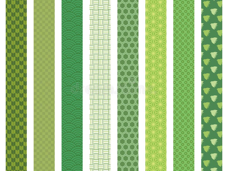 Japanese pattern Green stock vector. Illustration of collection - 177963533